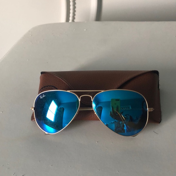 Ray-Ban | Accessories | Rayban Aviator Flash Sunglasses | Poshmark